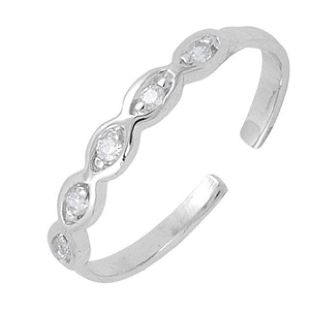 Adjustable Size Toe Ring Solid Sterling Silver 925 Various Designs Ship ...
