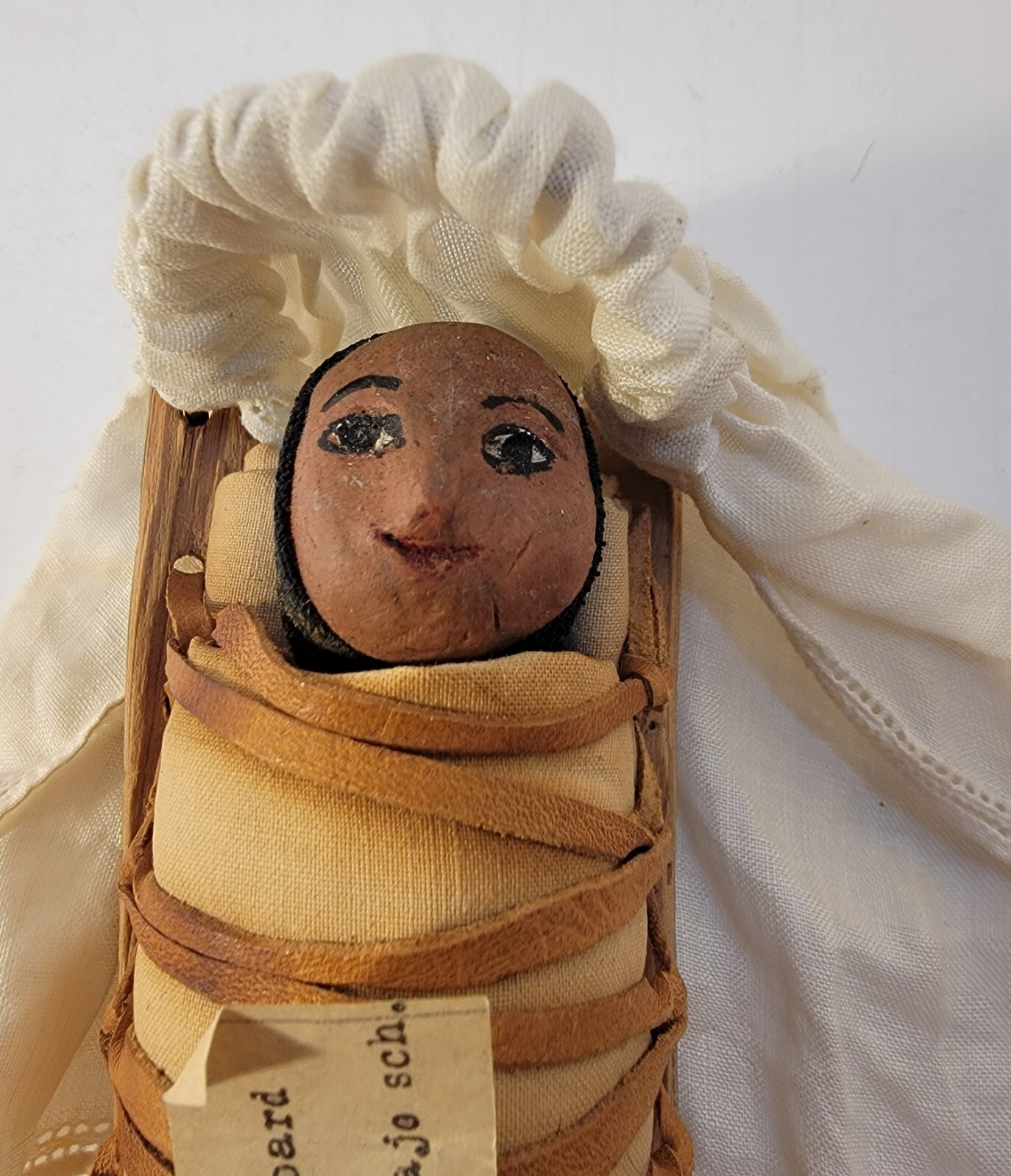 Vintage Native American Navajo School Cradleboard Papoose & Baby ...