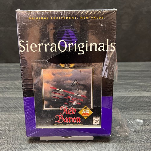 LONG BOX Red Baron PC game Sierra originals combat wwi flight vintage ...