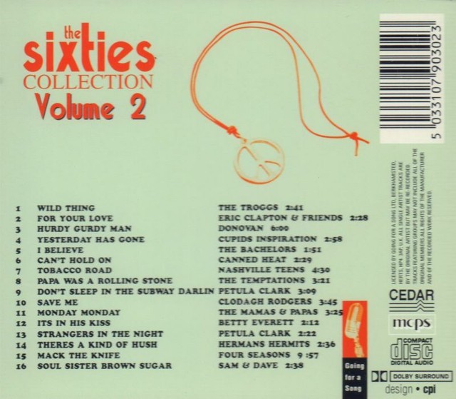 The Sixties Collection Volume 2 - 60s Music CD Album Various Artists ...