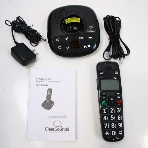 ClearSounds A700 Amplified Cordless Phone w/Answering Machine NEW w/o ...