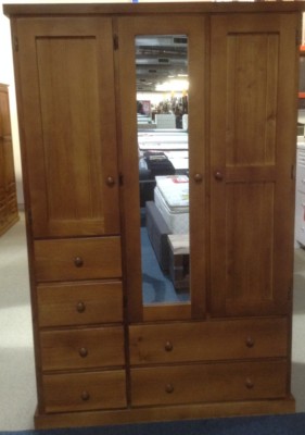 Wardrobe 1200 wide with 6 drawers STAINED | eBay
