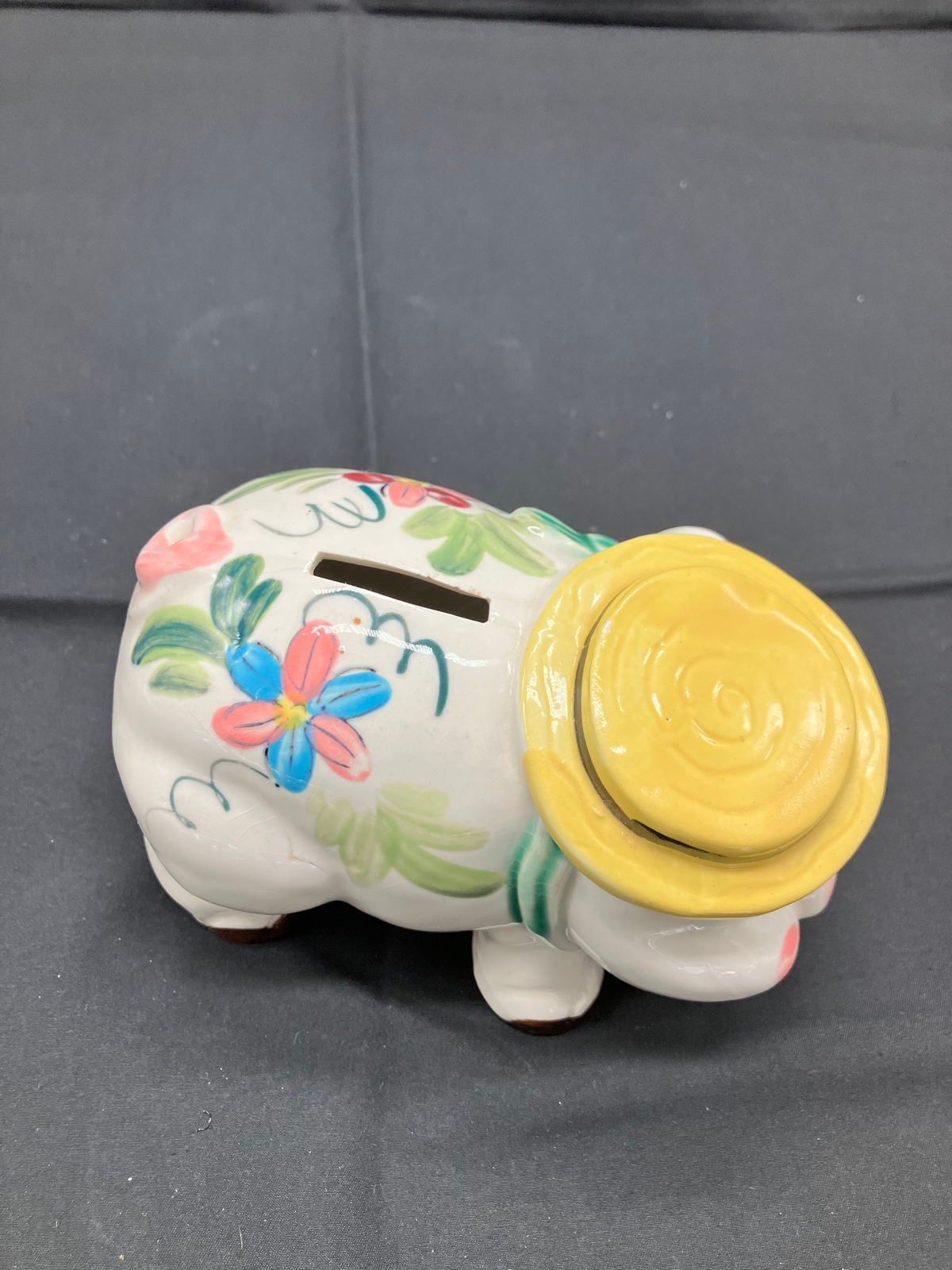 Pig - Vintage Piggy Bank w/Pipe, Hand Painted, Japan | eBay