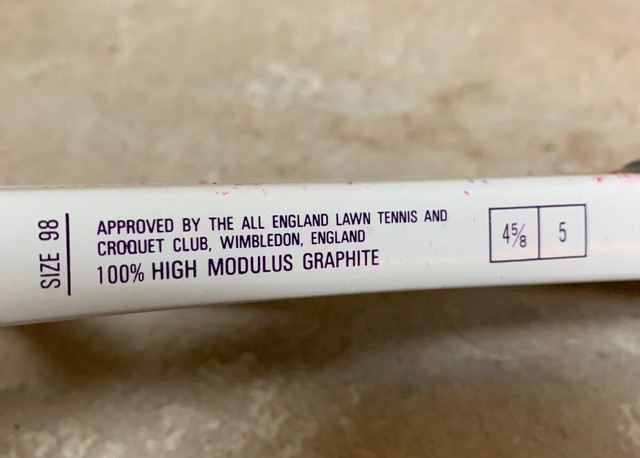 Wimbledon Hm-98 High Modulus Graphite Tennis Racquet Racket 4 3/8" Grip ...