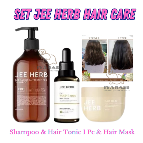 Set Jee Herb Shampoo + Hair Tonic + Hair Mask Scalp Growth Regrow Hair Care | eBay