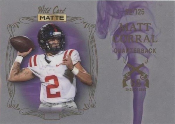 2022 Wild Card MATTE - Smoking Guns Silver - Purple Smoke #SG-7 Matt ...