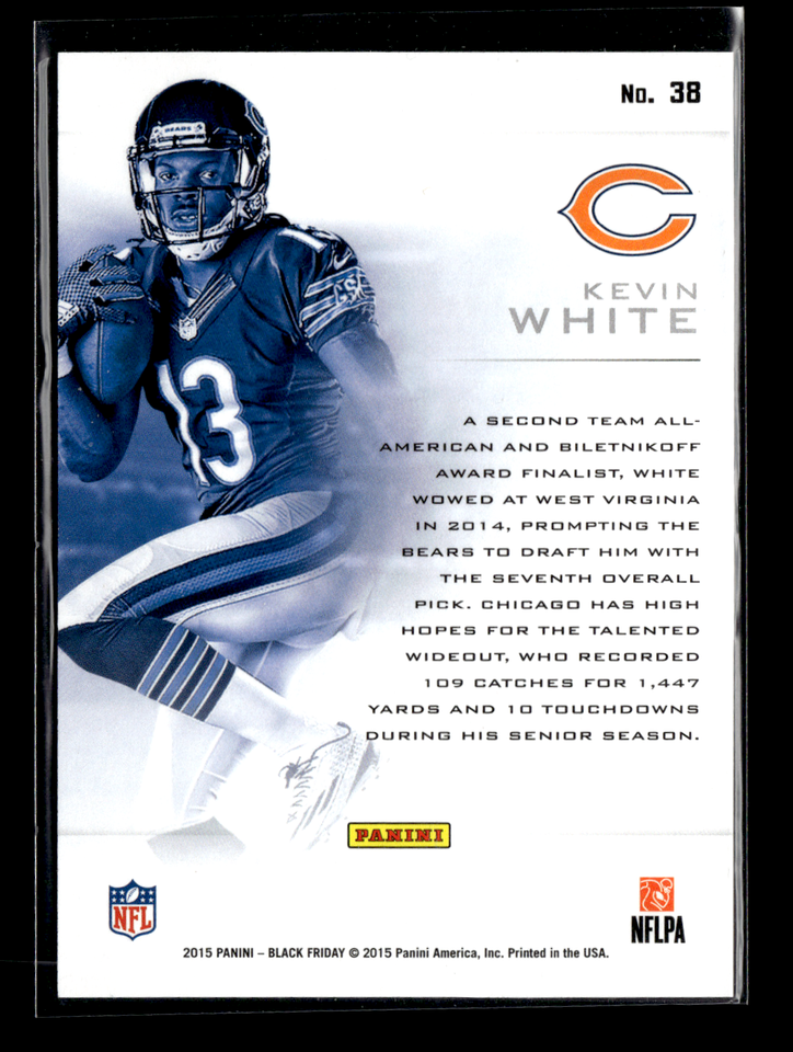 2015 Panini Black Friday #38 Kevin White RC #'d 034/599 Chicago Bears ...