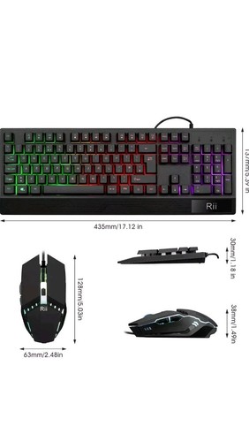 Rii Gaming Keyboard and Mouse - RGB Light Up | eBay