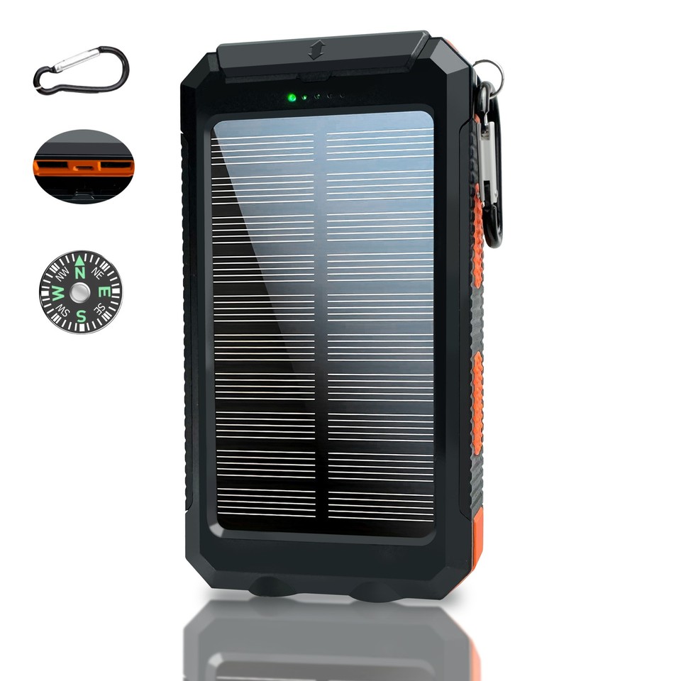 Portable 20000mah Solar Power Bank Pack USB LED Pack Battery Charger ...