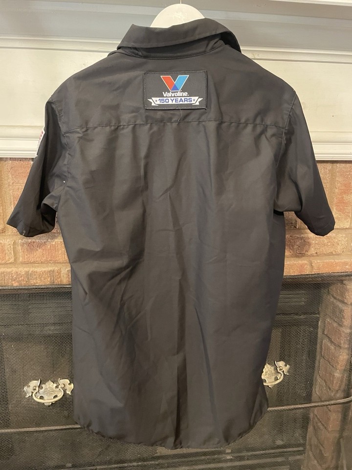 Valvoline Mechanic Button Up Shirt Men 16.5 Sz L Racing Work Uniform ...