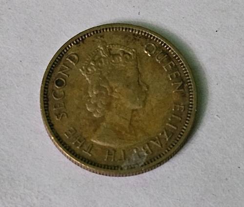 Queen Elizabeth The Second Hong Kong 1975 10 Cents Coin Money Currency ...