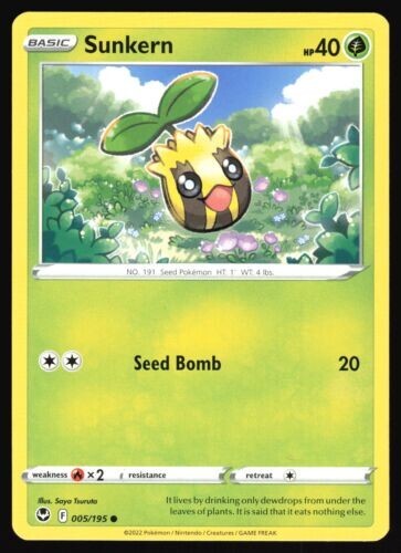 2022 Pokemon TCG Sunkern 005/195 Silver Tempest Common | eBay