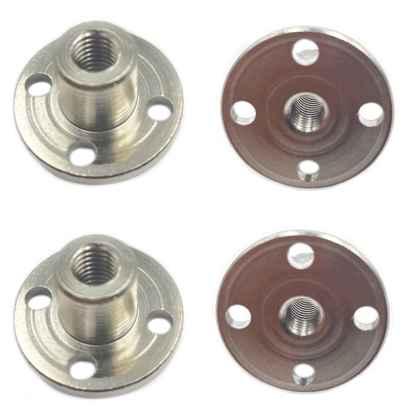 4Pcs Threaded Shaft Gear Motor Flange Nut DIY Coupling Screw Guide ...