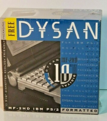 Dysan Digital MF-2HD IBM PS/2 3-1/2" Diskettes/Double Sided Floppy ...