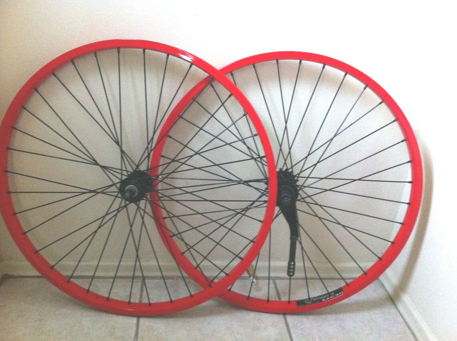 26" x 1.75(32MM) Bicycle Alloy WheelSet Front Rear Coaster Wheel ...