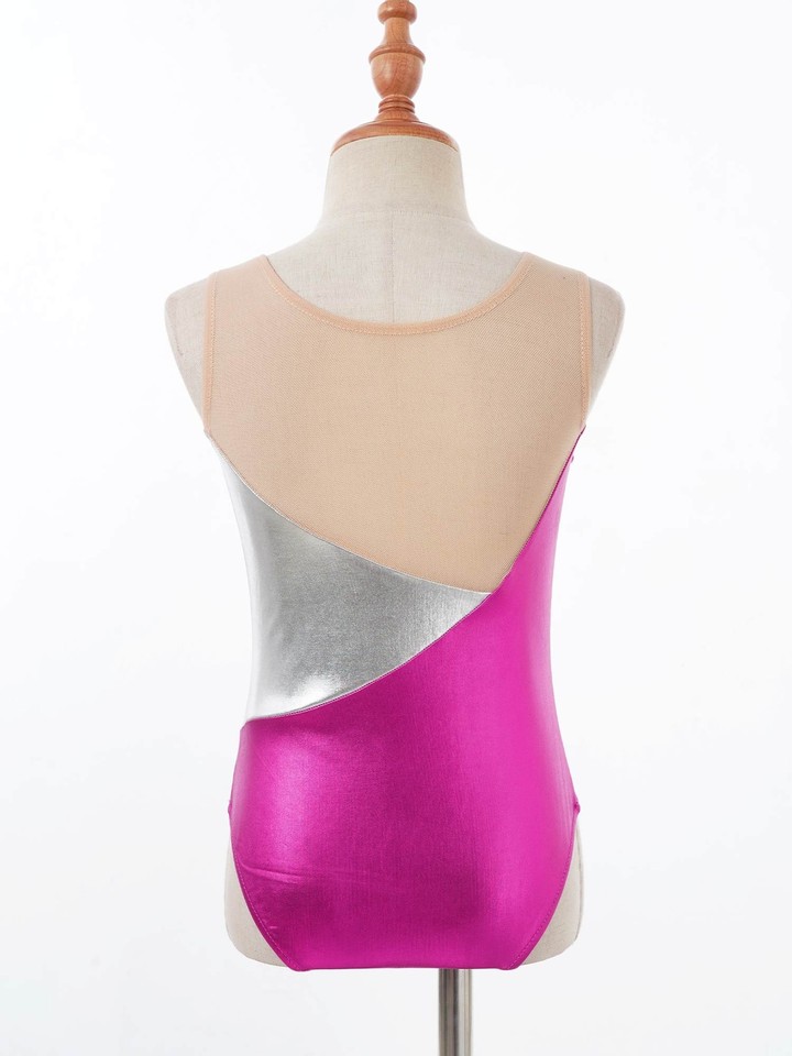 Kids Girls Ballet Sleeveless Splicing Training Suit Jumpsuit | eBay