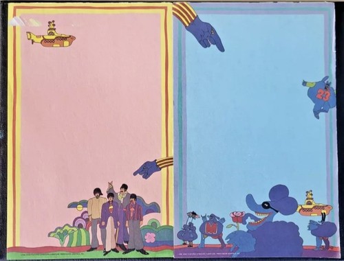 10 Beatles Yellow Submarine Stationary sheets 1988 Paper Moon Brand 8.5 ...