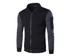 Men's Splicing Stand Collar Jacket Coat Casual Long Sleeve Cardigan ...