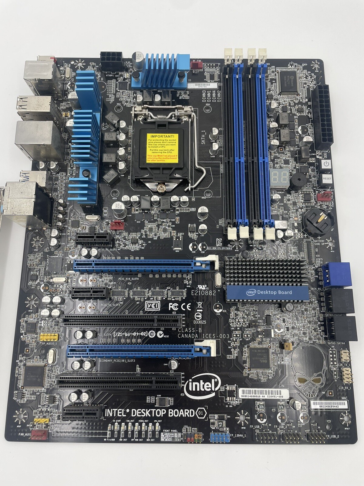 Intel DP67BG p67 chipset DDR3 LGA 1155 ATX Desktop Motherboard W/io ...