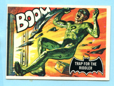 1966 Topps Batman Black Bat Card #45 Trap for the Riddler | eBay
