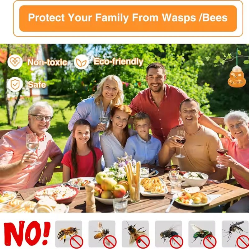 Outdoor Non-Toxic Bees Yellow Jackets Wasps & Hornets Catcher Killer Bait Trap | eBay UK