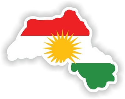 Kurdistan Map Flag Sticker / Vinyl Waterproof Decals Car Graphics ...