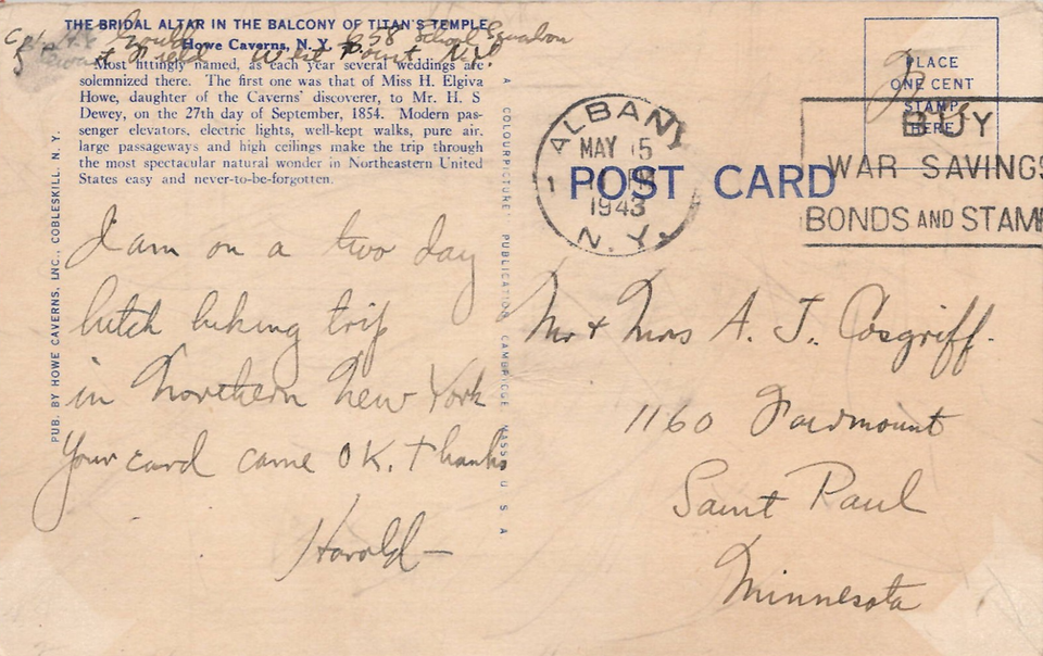 Howes Cave New York The Bridal Altar Titan's Temple Howes Caverns Free ...