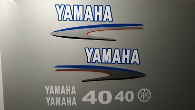 Yamaha 40 hp Outboard Decal Sticker Kit Marine vinyl message 20 - 90 hp ...