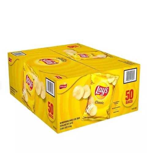 LAY'S CLASSIC ORIGINAL POTATO CHIPS (1 oz., 50 ct.) BAGS PACK LUNCH ...