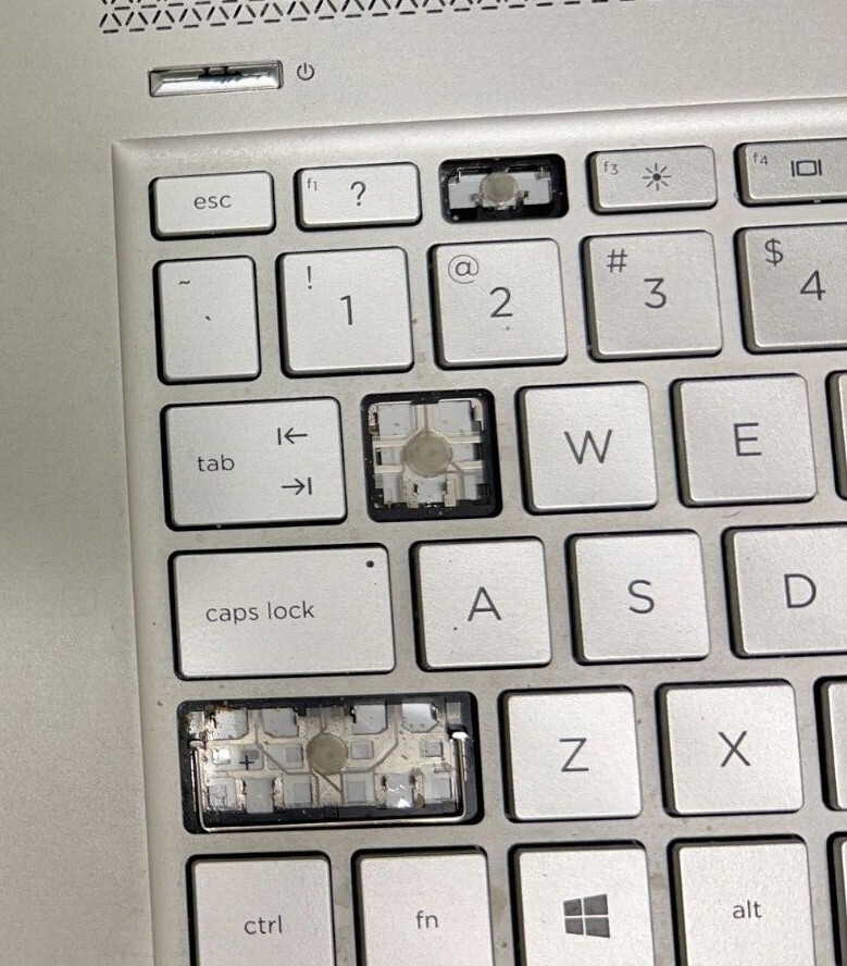 For HP Envy 17z series - Individual Laptop Replacement Key Caps w ...