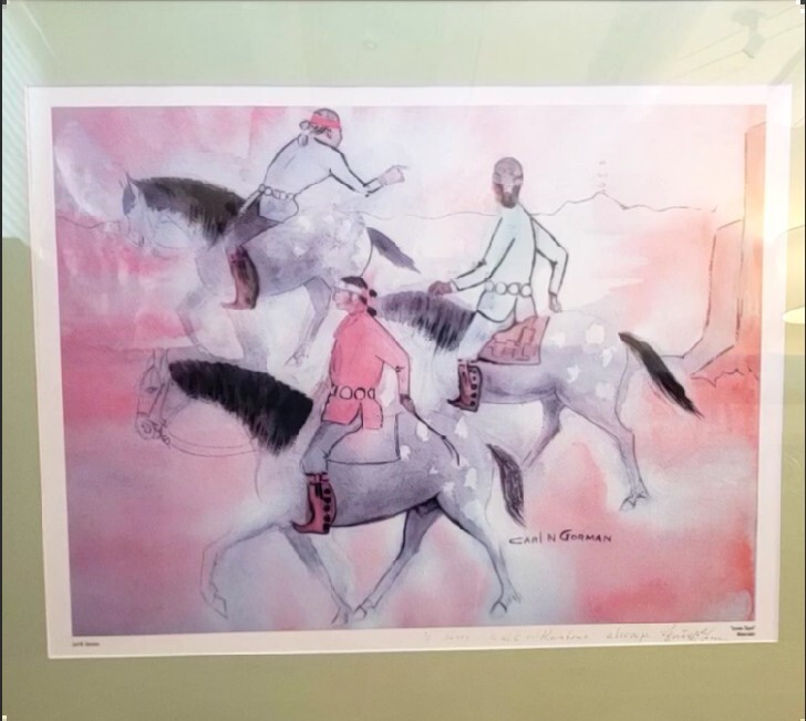 Carl Gorman "Smoke Signal" Framed and Signed Print 1970's | eBay