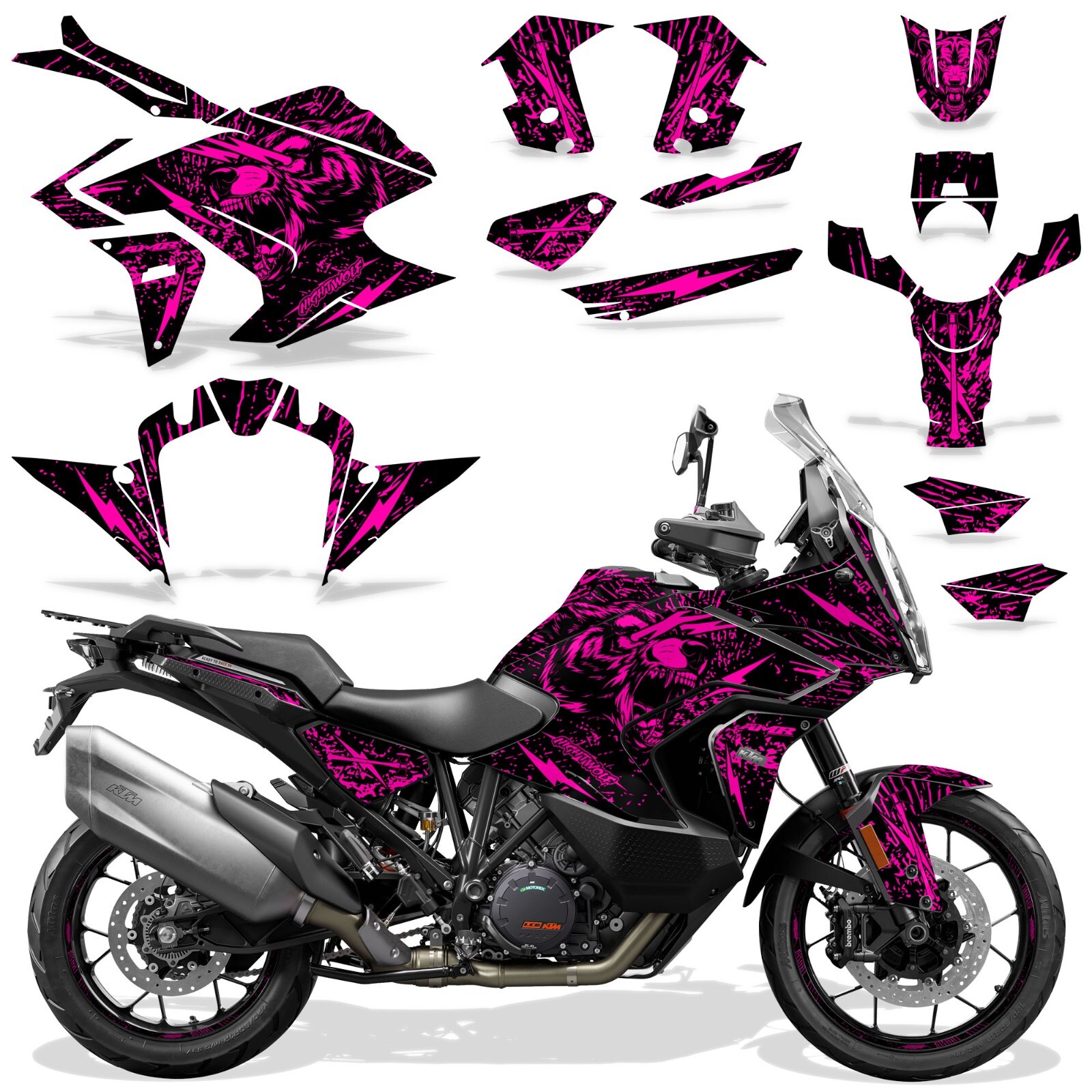 Dirt Bike Skins Graphics Kit Decal Wrap For KTM 1290 Super Adventure S ...