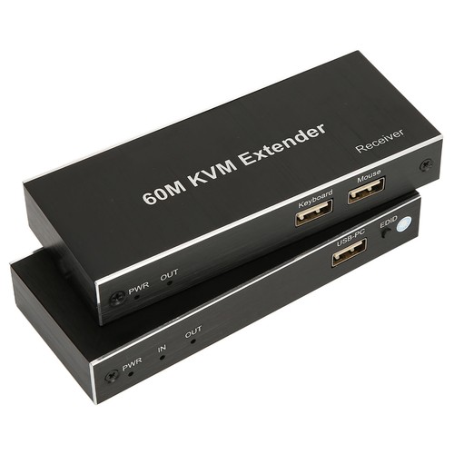 60m KVM Extender 4K 60Hz HD Multimedia Interface KVM USB Extender For ...