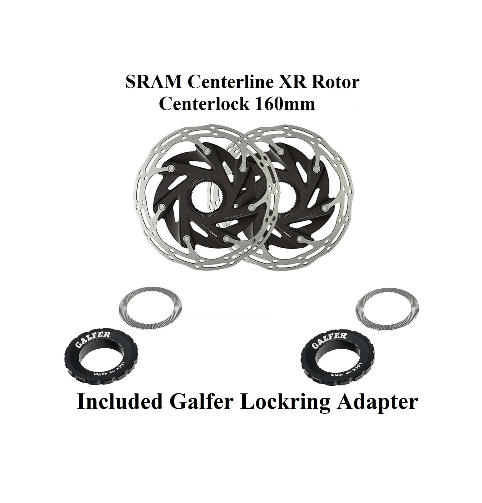 OEM SRAM Centerline XR Disc Brake Rotor SET Centerlock 160mm + Lock ...