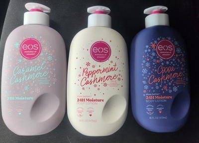 Eos Holiday Body Lotion Limited Edition Peppermint, Coccoa & Caramel ...