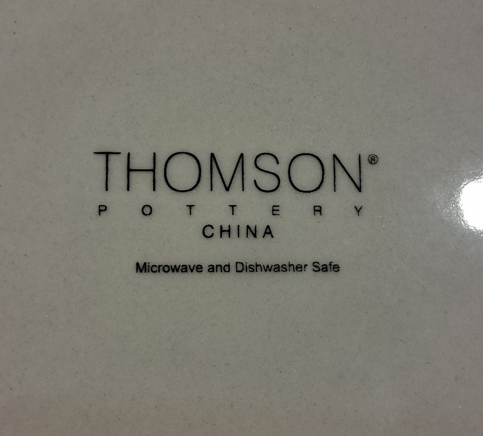 Thompson Pottery Dinnerware Snowman 4 Dinner Plates | eBay