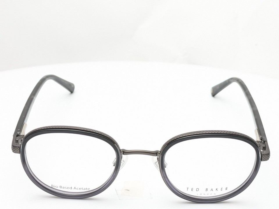 Ted Baker TM014 GRY Round Grey Tortoise Men's Eyeglasses Frames 48-22 ...