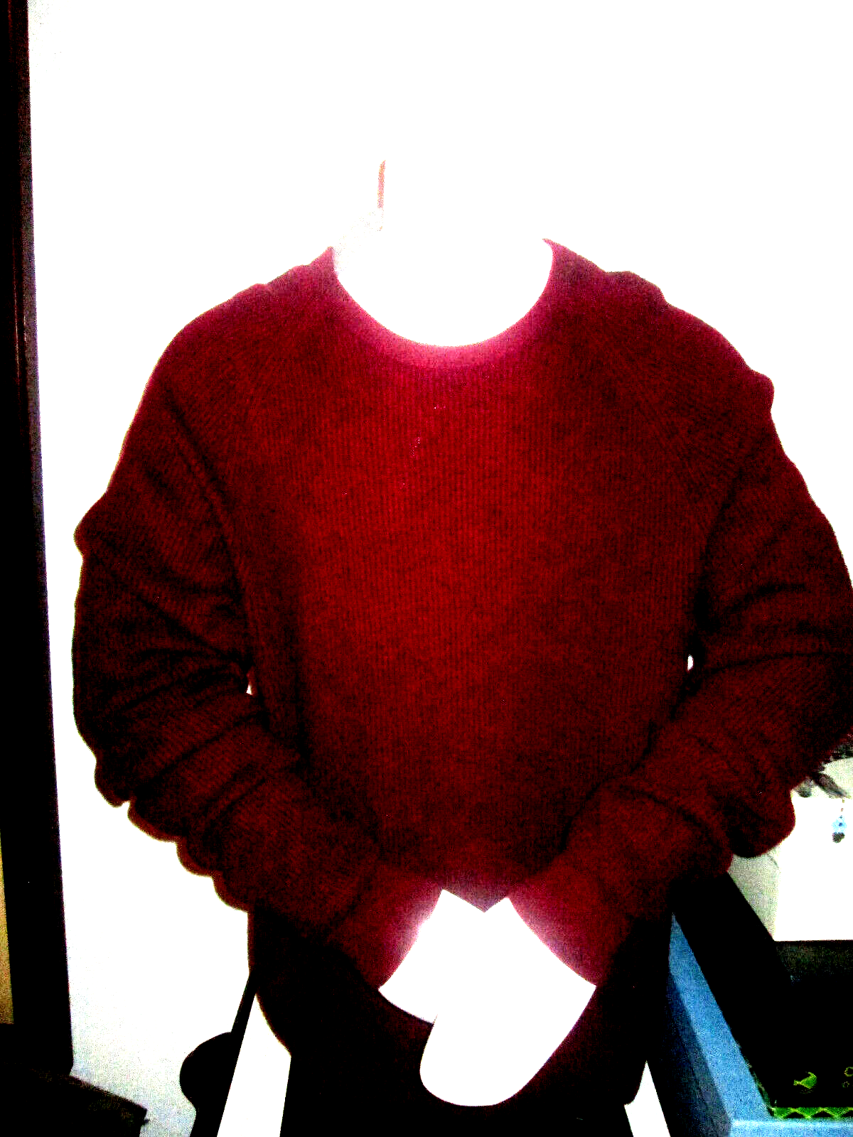 NEIMAN MARCUS-Garnet Superb Mongolian 100%Cashmere RIB KNIT -$395-XL ...