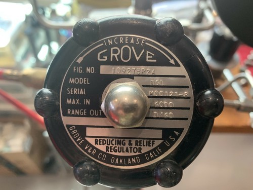 Grove 15L, Reducing and Relief Regulator, 0-6000 psi Inlet, 0-60 psig ...