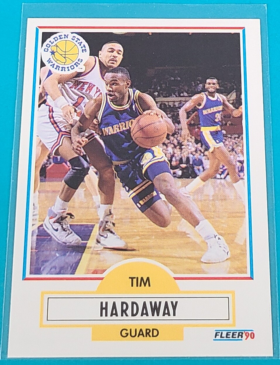 1990 Fleer RC #63 Tim Hardaway Golden State Warriors Basketball Card D6 ...
