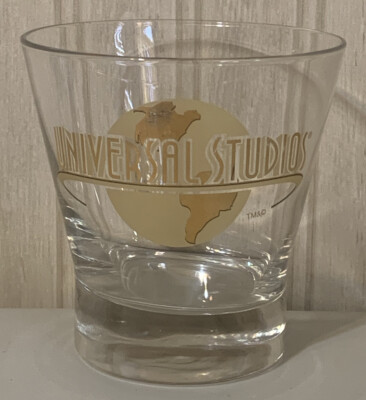 Universal Studios Gold Logo Rocks Glass | eBay