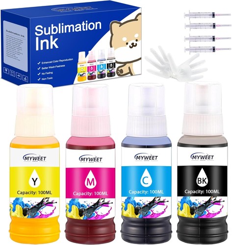 Sublimation Ink (100ML) Compatible for Epson ET-3830 ET-8500 ET-2850 ET ...