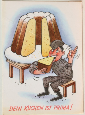 51493 DDR Humor Postcard Soldier With Cake Your Cake Is Great! 1986 ...