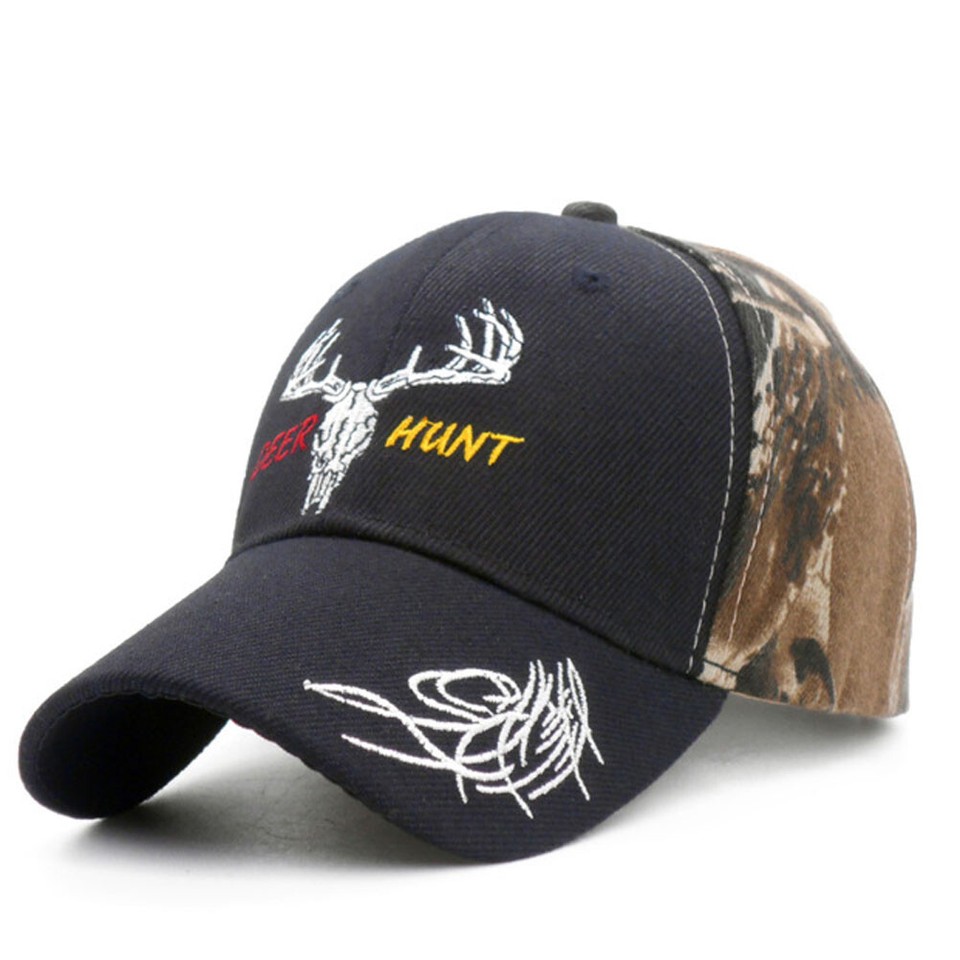 Mens Deer Embroidery Baseball Cap Camo Camouflage Hats Army Hunting Hat ...