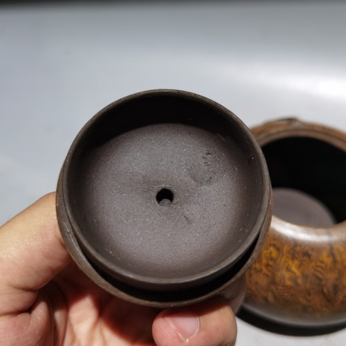 6" Chinese Yixing Zisha Clay Handmade carved lizard Kung Fu Tea ...