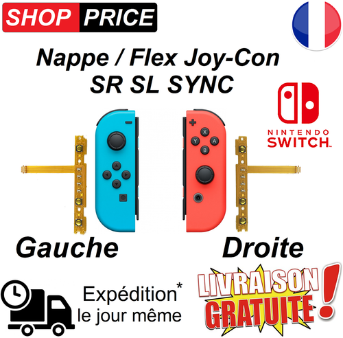 Nappe bouton Nintendo SWITCH touche SR-SL SYNC manette joycon flex joy ...