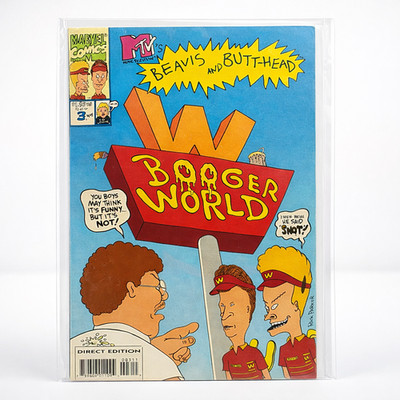 MTV’S BEAVIS AND BUTT-HEAD #4 “BOOGER WORLD” MARVEL COMICS DIRECT ...