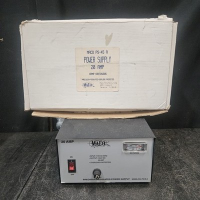 Maco Precision Regulated Power Supply PS-45A 20 Amp 15 Amp Continuous ...