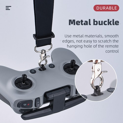 Drone Remote Control Neck Strap Safety Sling Lanyard for DJI FPV (Black ...