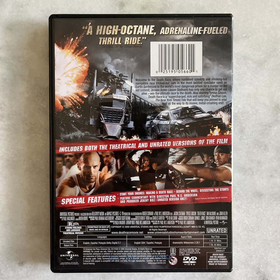 Death Race: 2-Movie Box Set (DVD, 2011) Jason Statham, Tyrese Gibson ...
